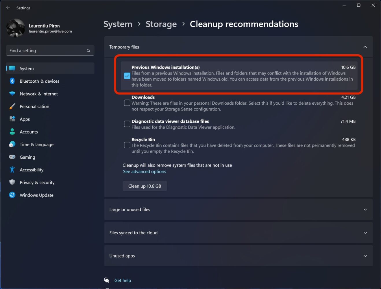 New Disk Cleanup in Windows 11 [2022 Tutorial] - System Storage